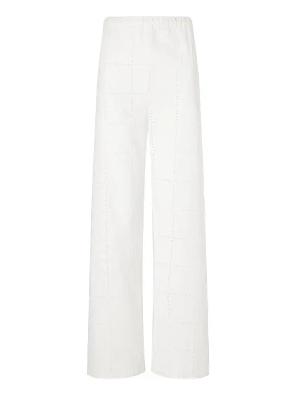 Faithfull The Brand Mora Broderie Anglaise Straight-leg Pants - White