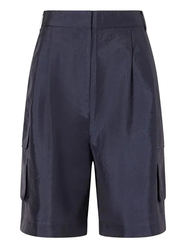 Tibi Stella Shell Cargo Shorts - Blue