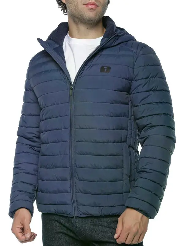 TRUSSARDI Padded Hooded Jacket - Blue