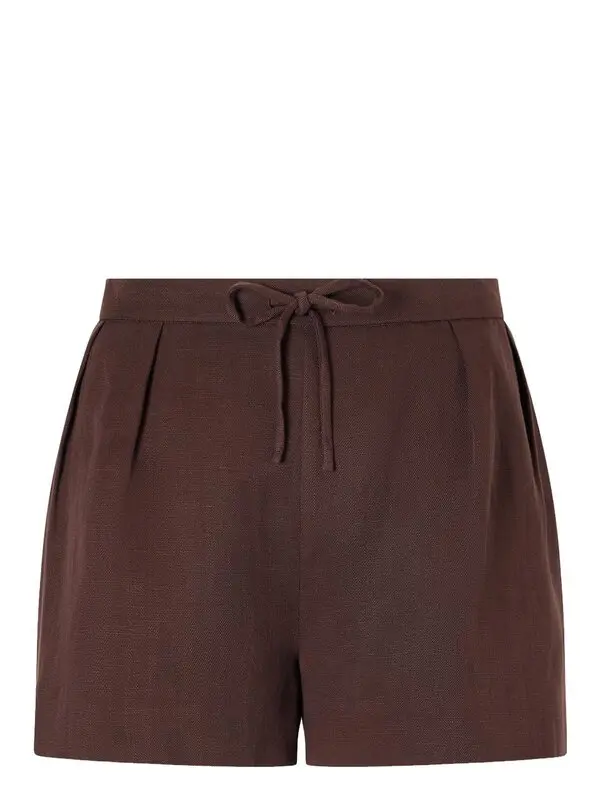 Faithfull The Brand Mesa Tencel And Linen-blend Shorts - Brown