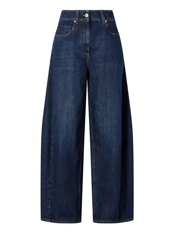 Brunello Cucinelli Mid-rise Wide-leg Jeans - Blue
