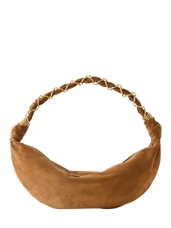 Saint Laurent Amalia Small Suede Shoulder Bag - Brown