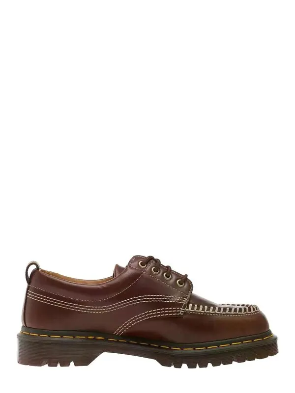 Dr. Martens Lowell Contrast Stitching Derby Shoes - Brown