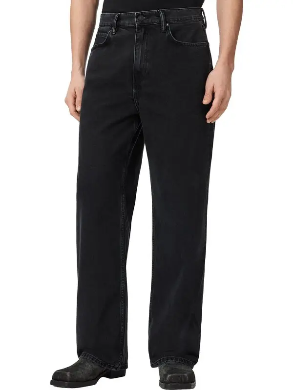 ALLSAINTS Lenny Loose Fit Wide Leg Jeans - Black