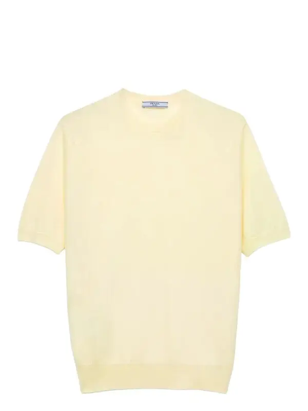 Prada Short-sleeved Cashmere T-shirt - Yellow