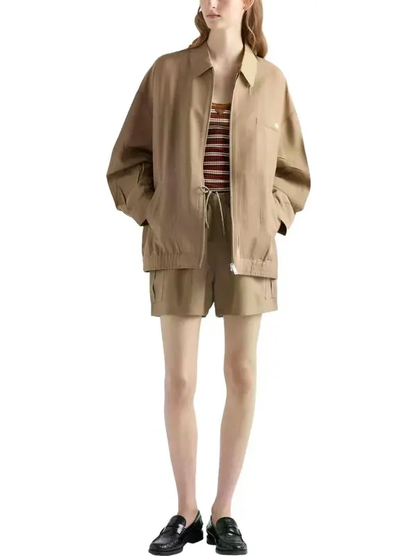 Prada Mohair Wool Blouson Jacket - Brown