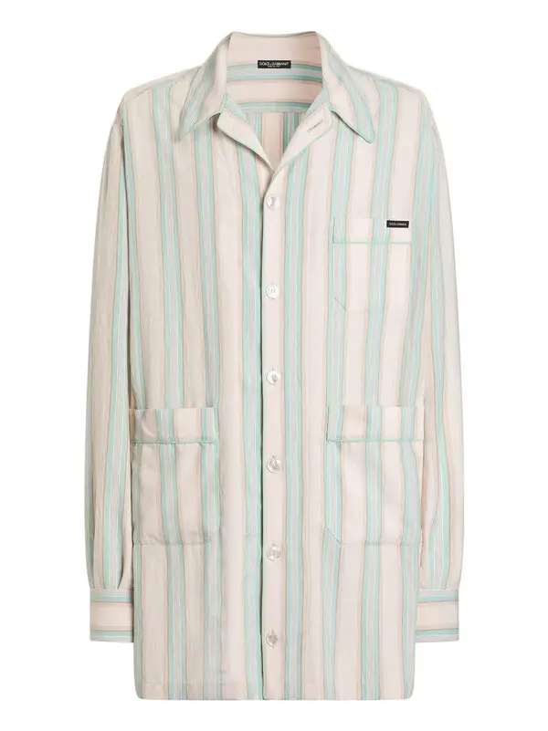 Dolce & Gabbana Striped Fabric Vanity Shirt - Multicolor