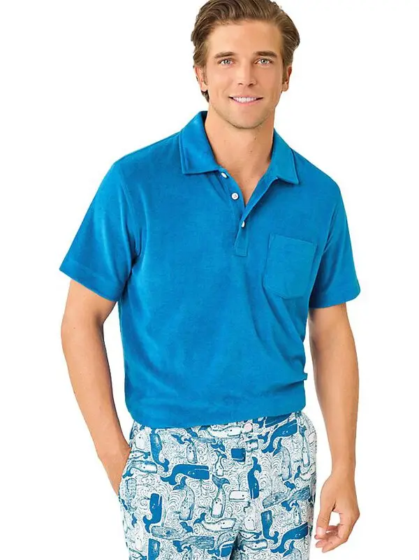 Lilly Pulitzer® Stuff Harbor Polo - Nassau Blue
