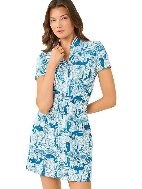 Lilly Pulitzer® Upf 50+ Luxletic Active Dress - Nassau Blue Thar She Blows