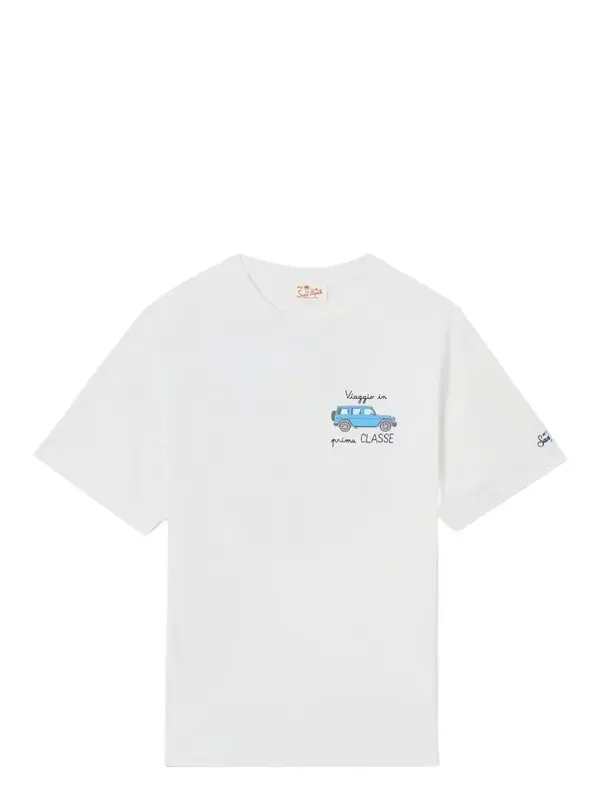 MC2 SAINT BARTH Portofino Print-detail T-shirt - White