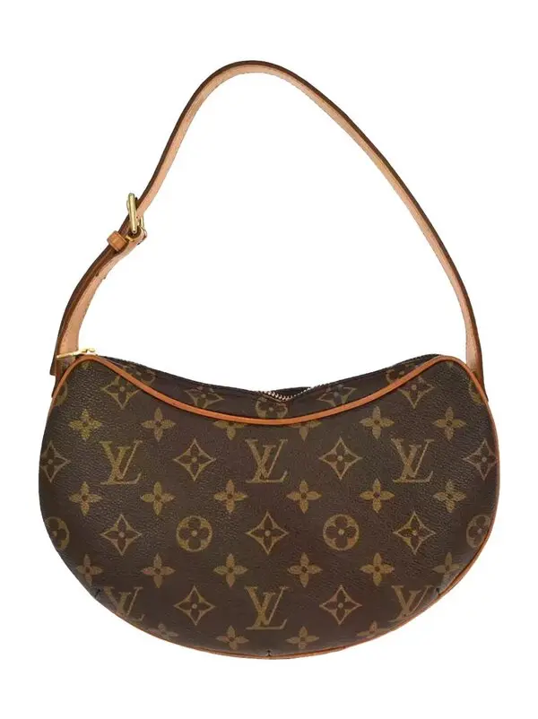 LOUIS VUITTON Monogram Croissant Pm Handbag - Brown