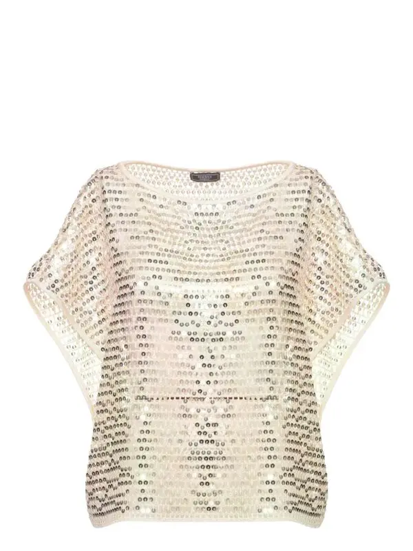 Peserico Blouse With Sequin Embellishment - Neutrals