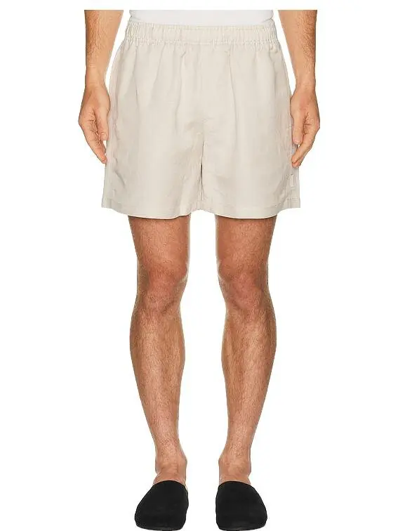 AUTO-REPLY Pull On Linen Blend Shorts - Sand