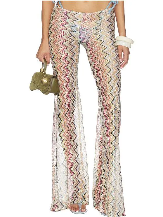 Missoni Printed Zigzag Flare Trousers - Multicolor