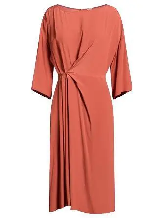 SEMICOUTURE Midi Dress In Acetate And Silk - Red
