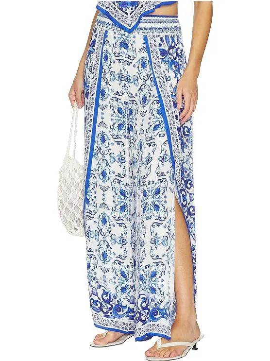 Alice + Olivia Larissa Wide Leg Printed Pants - Soltice