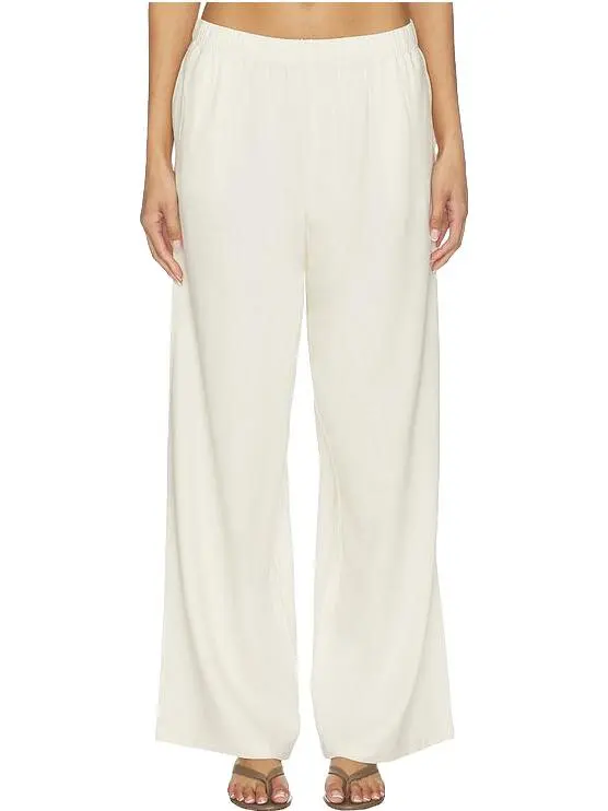Paige Jude Linen Wide Leg Pants - Parchment