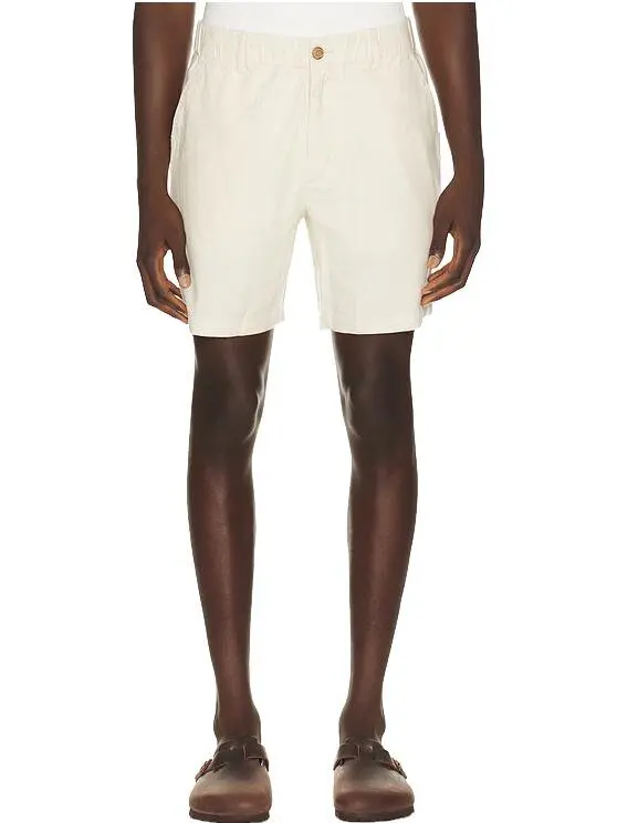 Marine Layer Saturday Hemp Chino 7 Short - Natural