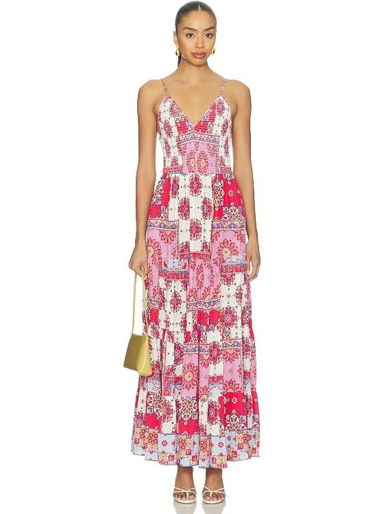 Yumi Kim Kuhio Maxi Dress - Crimson Paisley