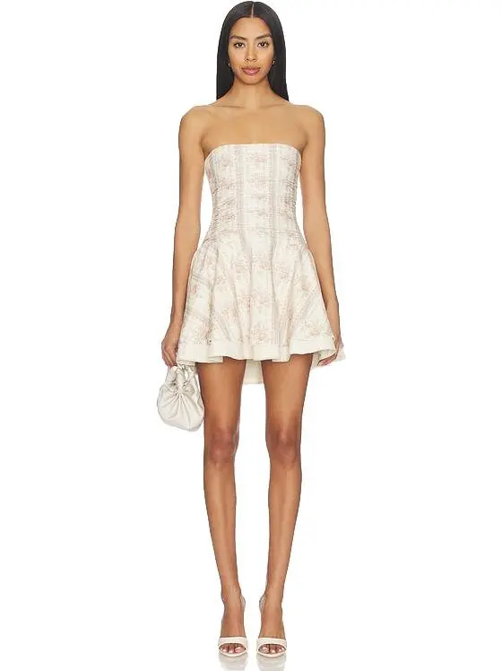 V. CHAPMAN Ellerie Mini Dress - Vintage Victorian Stripe