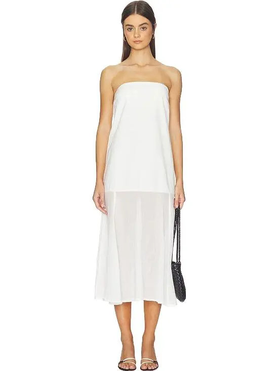 Free People X Sabeen Tube Midi Dress - Clean Ivory