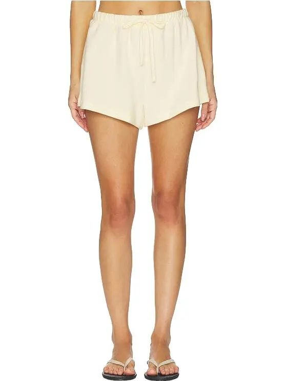 WeWoreWhat Paperbag Shorts - Pale Yellow