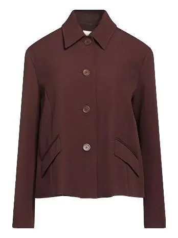 SEMICOUTURE Chocolate Polyester Elastane Jacket - Brown