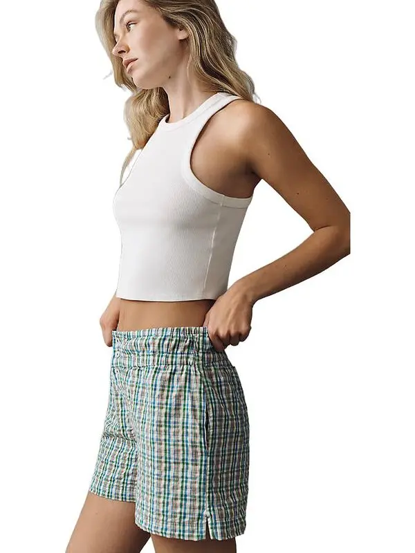 DAMSON MADDER Kairo Cotton Boxer Shorts - Blue