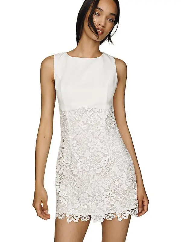 Endless Rose Lace Mini Dress - White