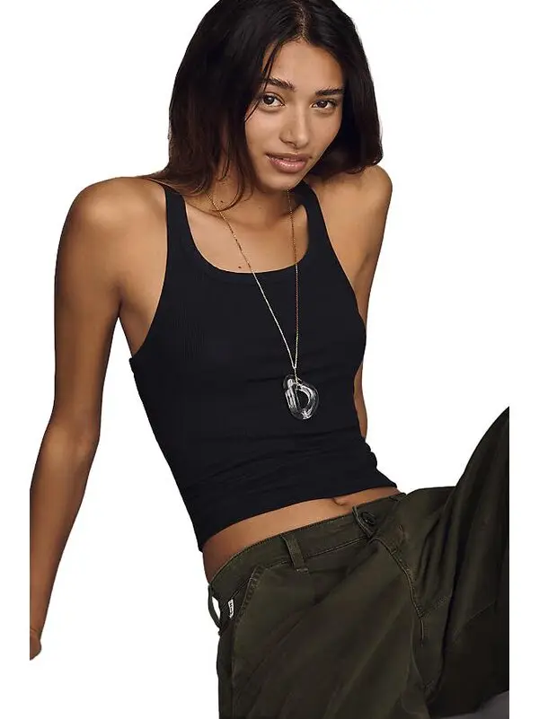 Sanctuary Sprinter Rib Tank Top - Black