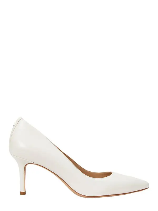 Ralph Lauren Lanette Nappa Leather Pointed Toe Pump - Soft White
