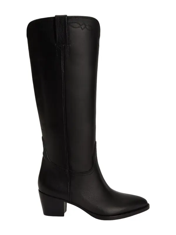Ralph Lauren Harpher Calfskin Tall Boots - Black