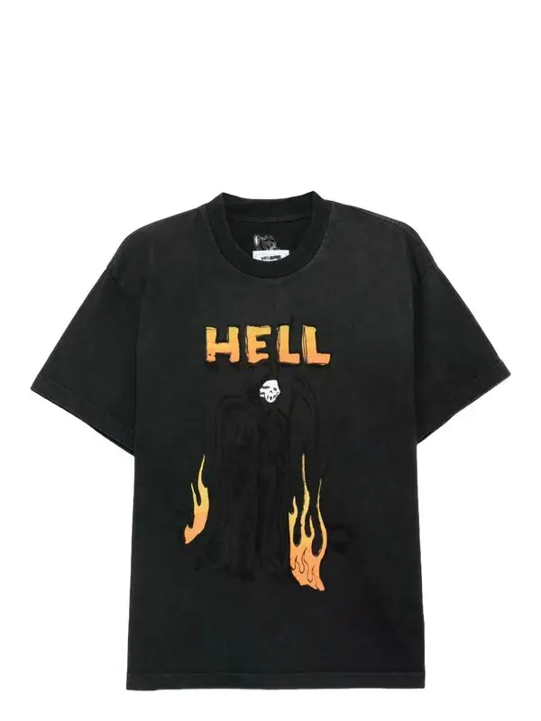 WARREN LOTAS Graphic-print Cotton T-shirt - Black