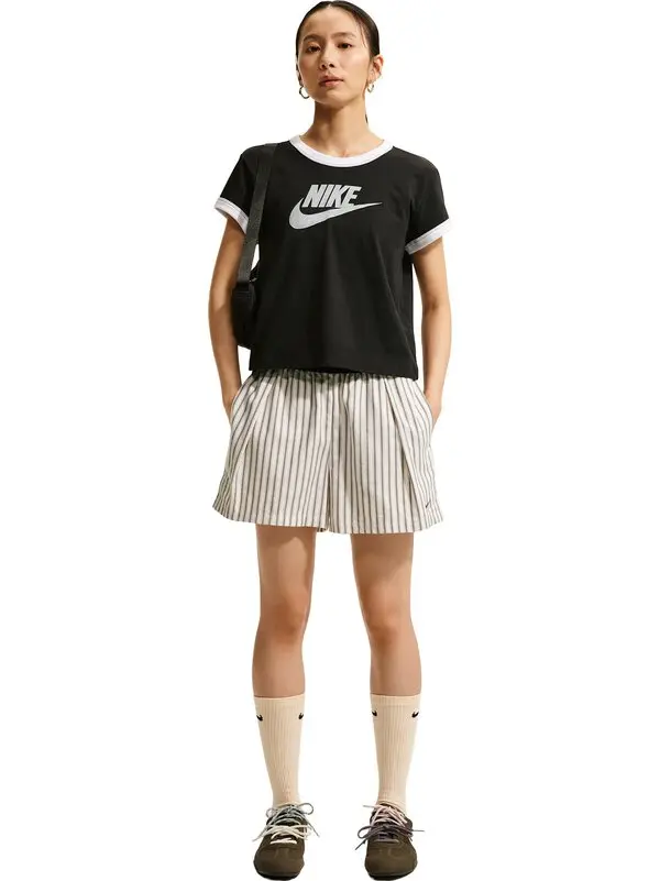 Nike Chill Poplin Loose Stripe Shorts - Brown