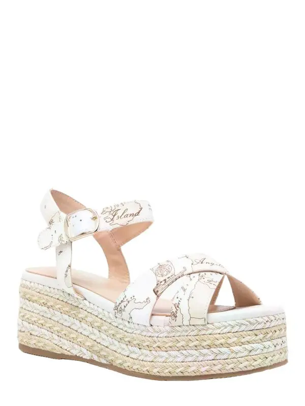 ALVIERO MARTINI 1° CLASSE Braided Platform Sandals - White