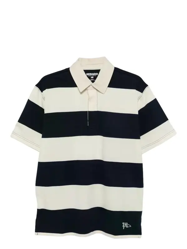 SEBAGO Campbell Ss Striped Short-sleeve Polo Shirt - Blue