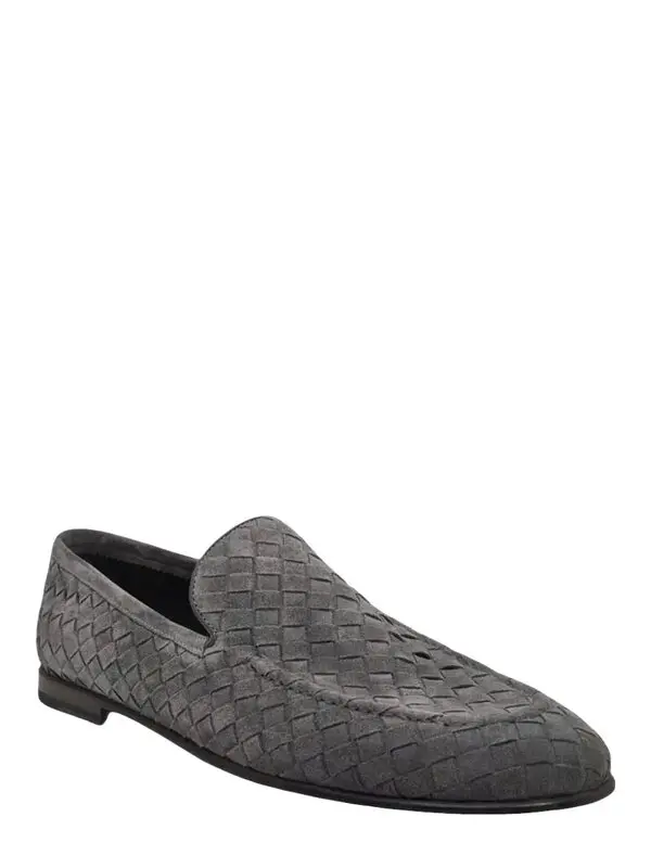 BARRETT Woven Suede Loafers - Grey