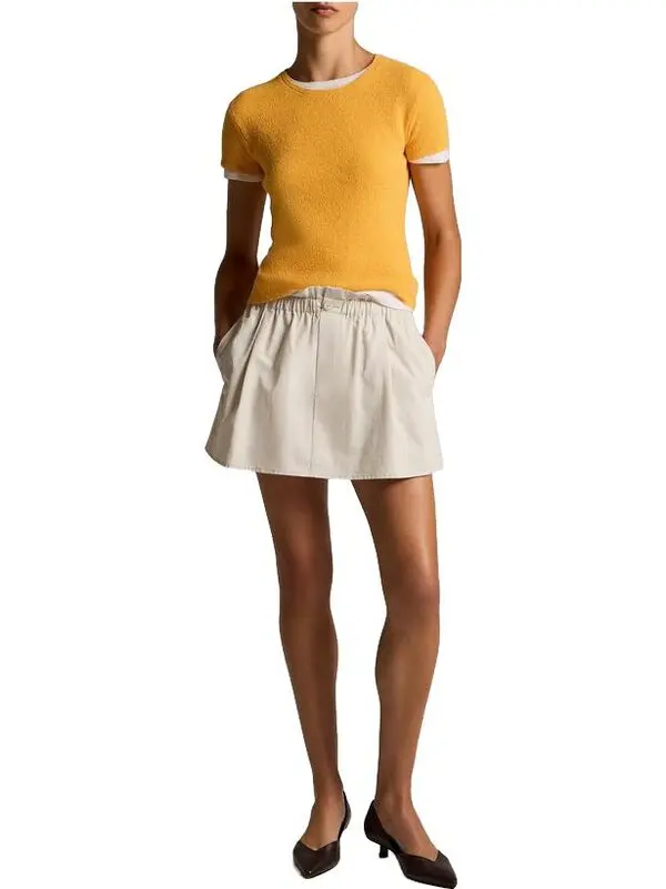 Vince Cotton Pull-on Skort - Neutral / Pink