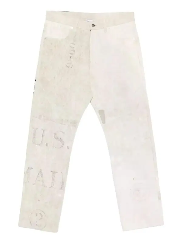 WARREN LOTAS Graphic Print Jeans - Neutrals