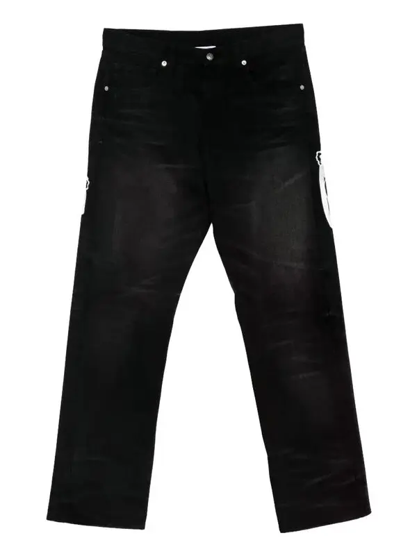 WARREN LOTAS Graphic Print Jeans - Black
