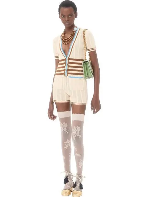 Valentino Garavani Cotton Shorts With Vlogo - Brown