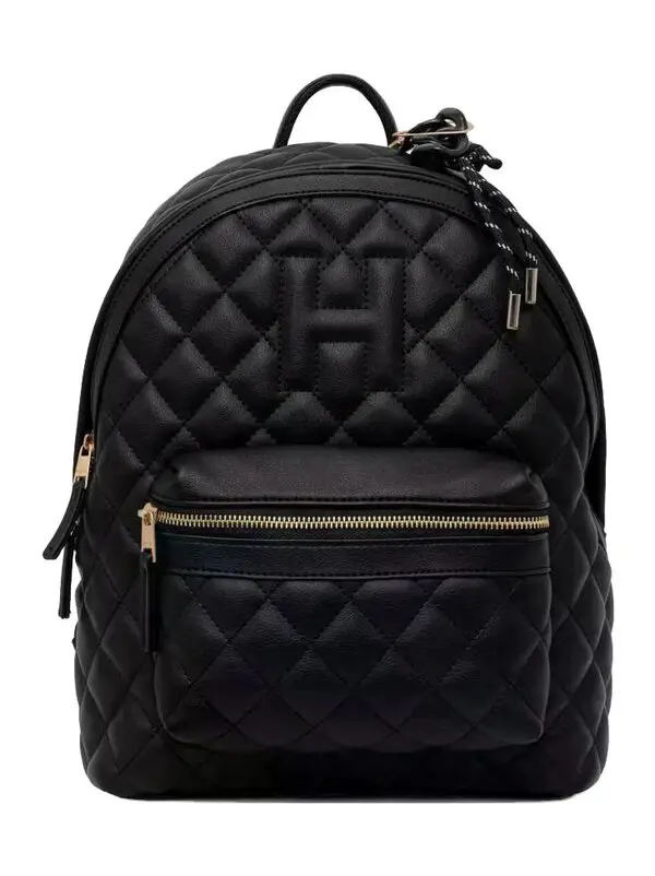 SILVIAN HEACH Logo-embossed Quilted Backpack - Black