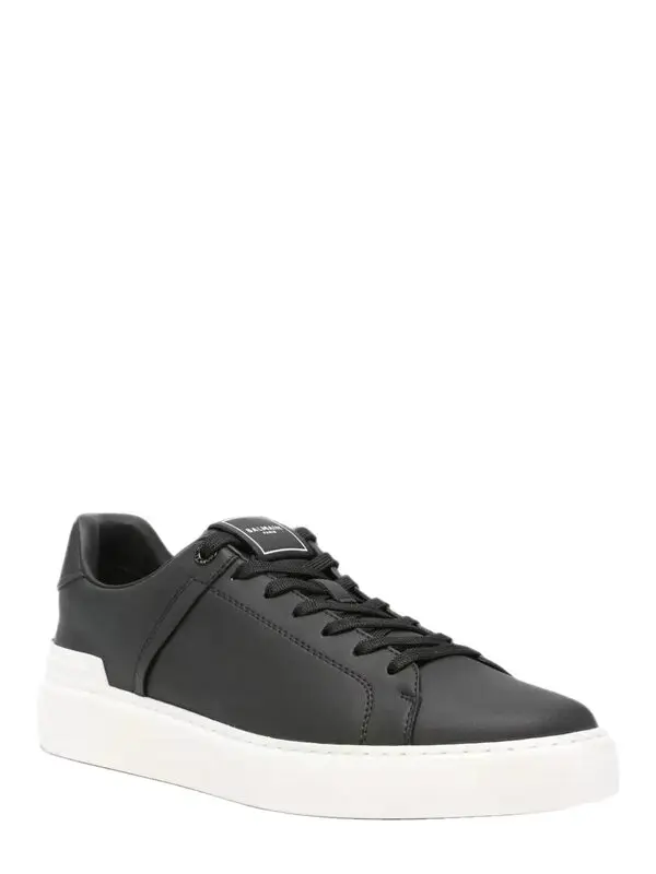 Balmain Logo-embossed Lace-up Sneakers - Black