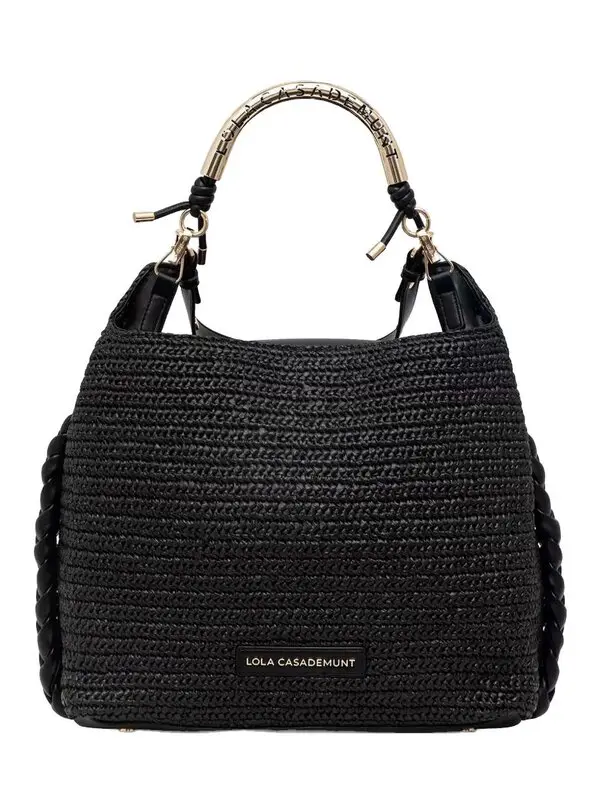 Lola Casademunt Raffia-effect Tote Bag - Black