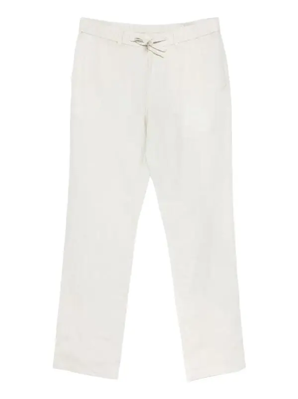 Gant Linen Drawstring Waist Trousers - Neutrals