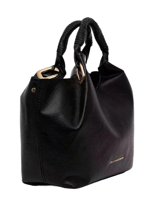 LOLA CASADEMUNT Braided Detail Tote Bag - Black