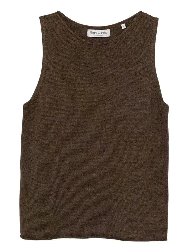 Marc O'polo Sleeveless Fine-knit Vest - Brown