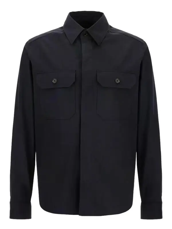 Zegna Flap-pocket Shirt Jacket - Blue