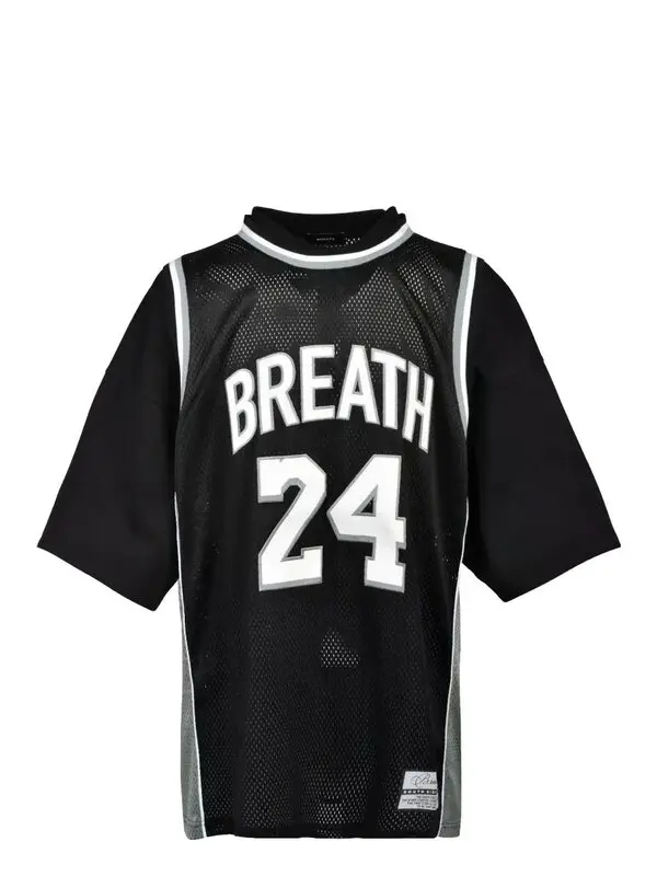 BREATH Layered Mesh-panel T-shirt - Black