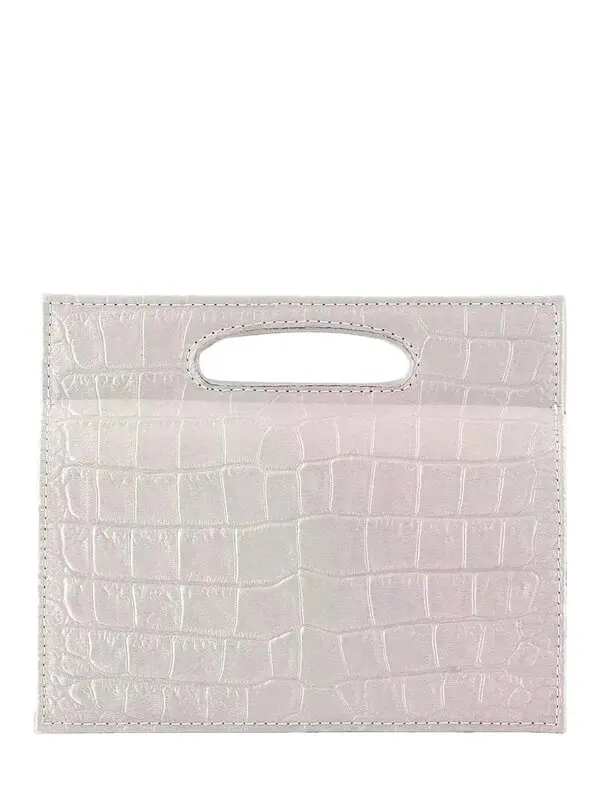 Tyler Ellis Mini Stella Crocodile-effect Tote Bag - White